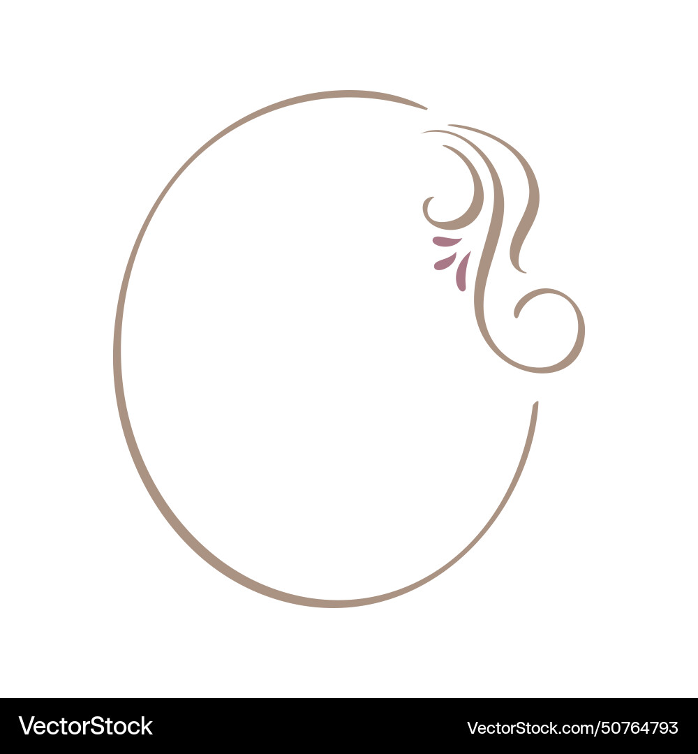 Calligraphy round quote speech frame vintage icon Vector Image