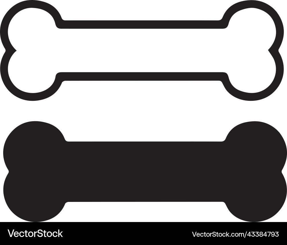 Dog bone Royalty Free Vector Image - VectorStock
