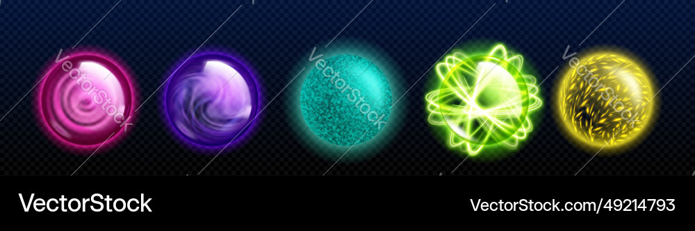 Game fantasy glowing orb with magic power Vector Image