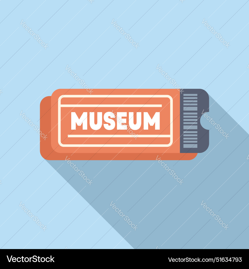 Museum ticket allowing entry for exhibition visit Vector Image