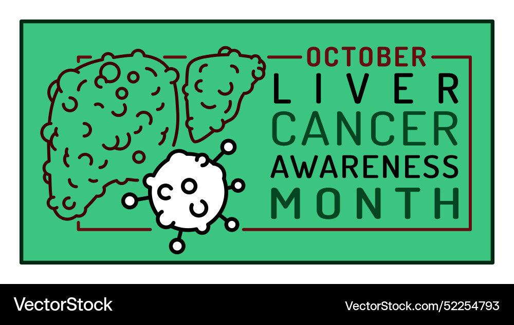 October is liver cancer awareness month Royalty Free Vector