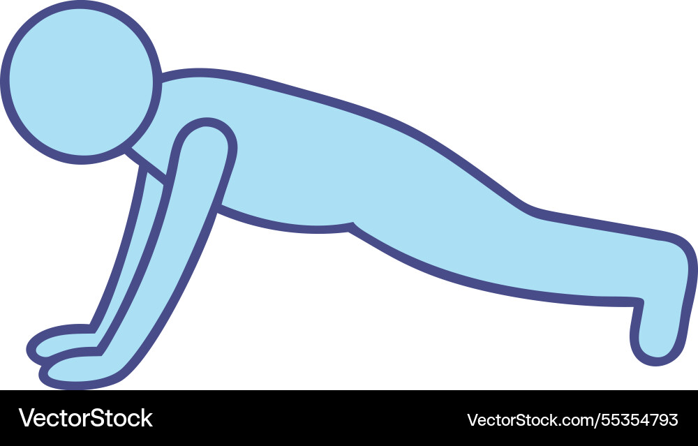 Push up exercise icon Royalty Free Vector Image