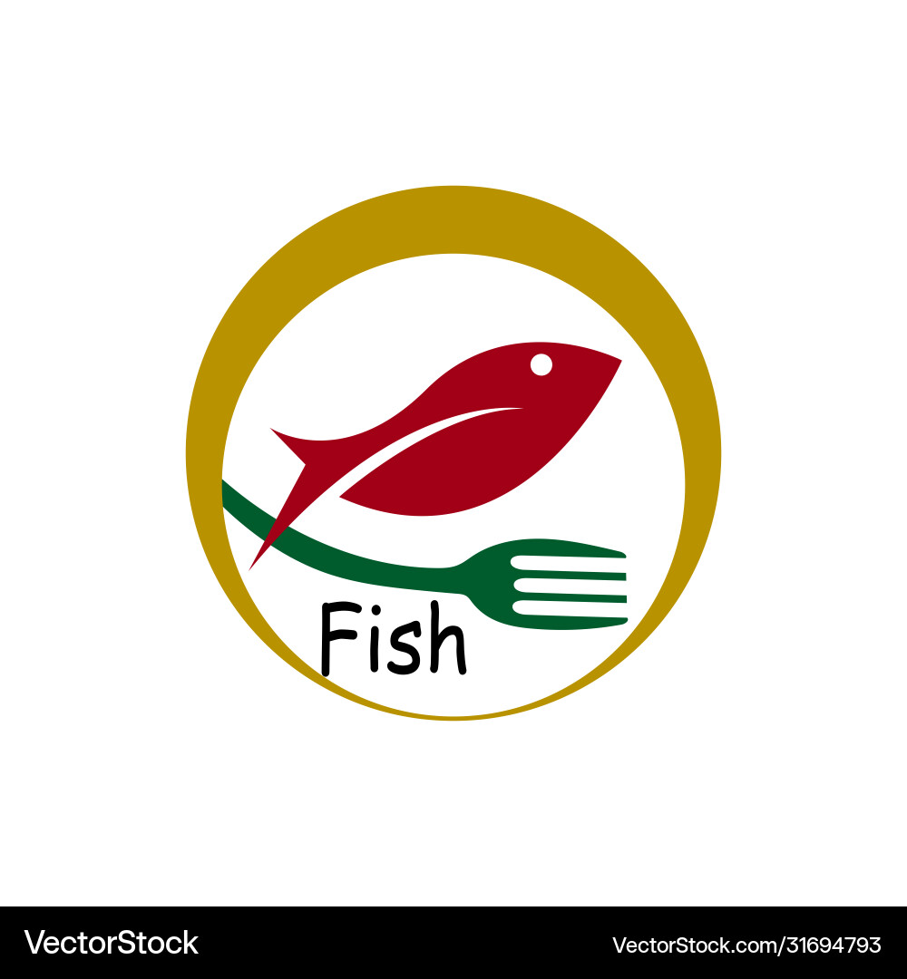 Seafood restaurant and fish logo set design Vector Image