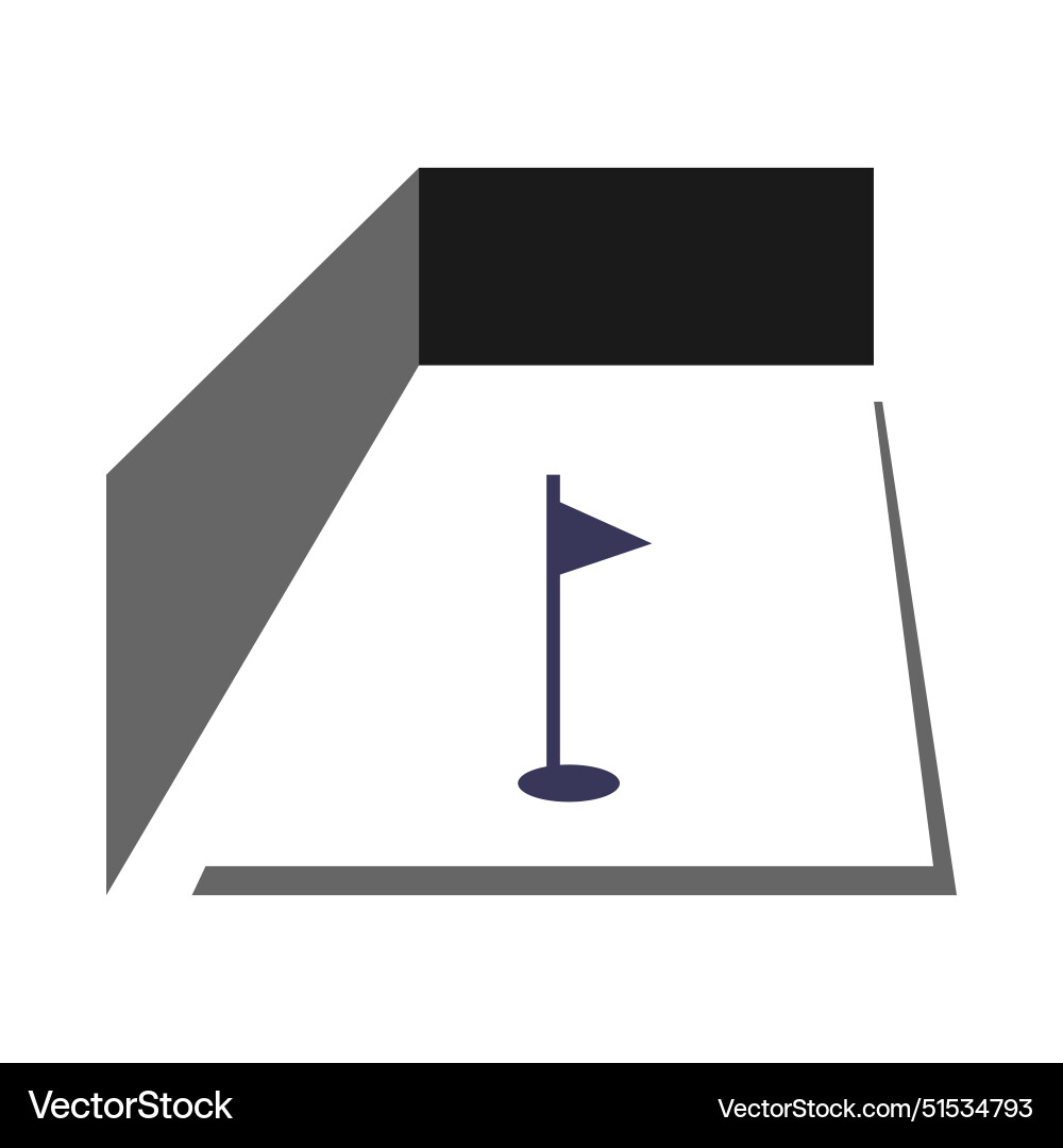 Simple modern indoor golf logo design template Vector Image