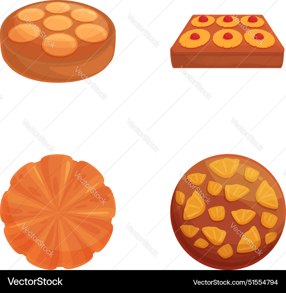 Assorted cartoon biscuits and cookies set Vector Image