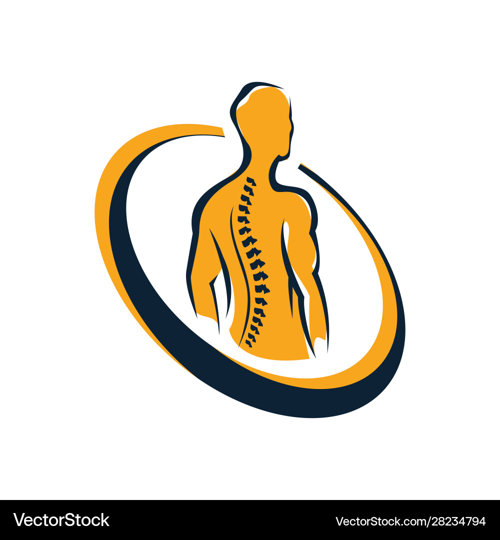 Creative human spinal chiropractic physiotherapy Vector Image