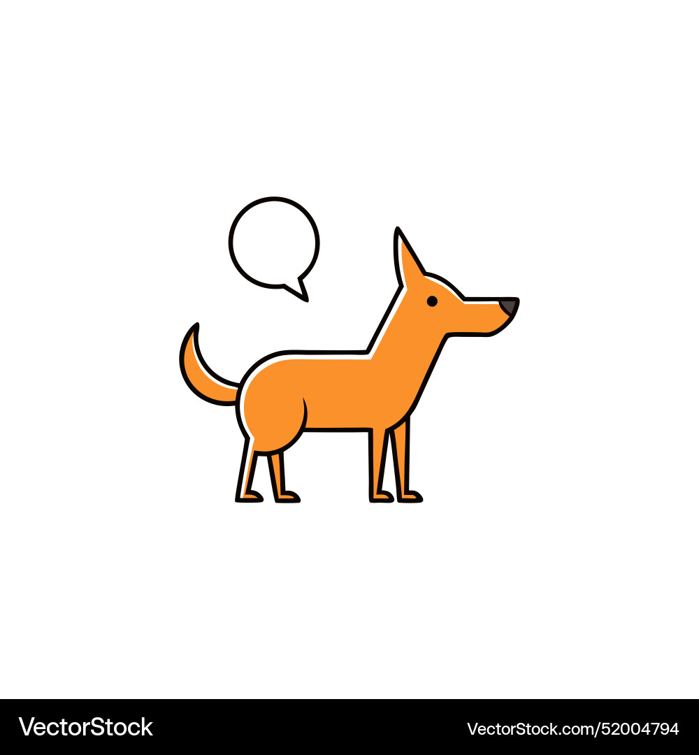 Dingo dog speaks icon Royalty Free Vector Image