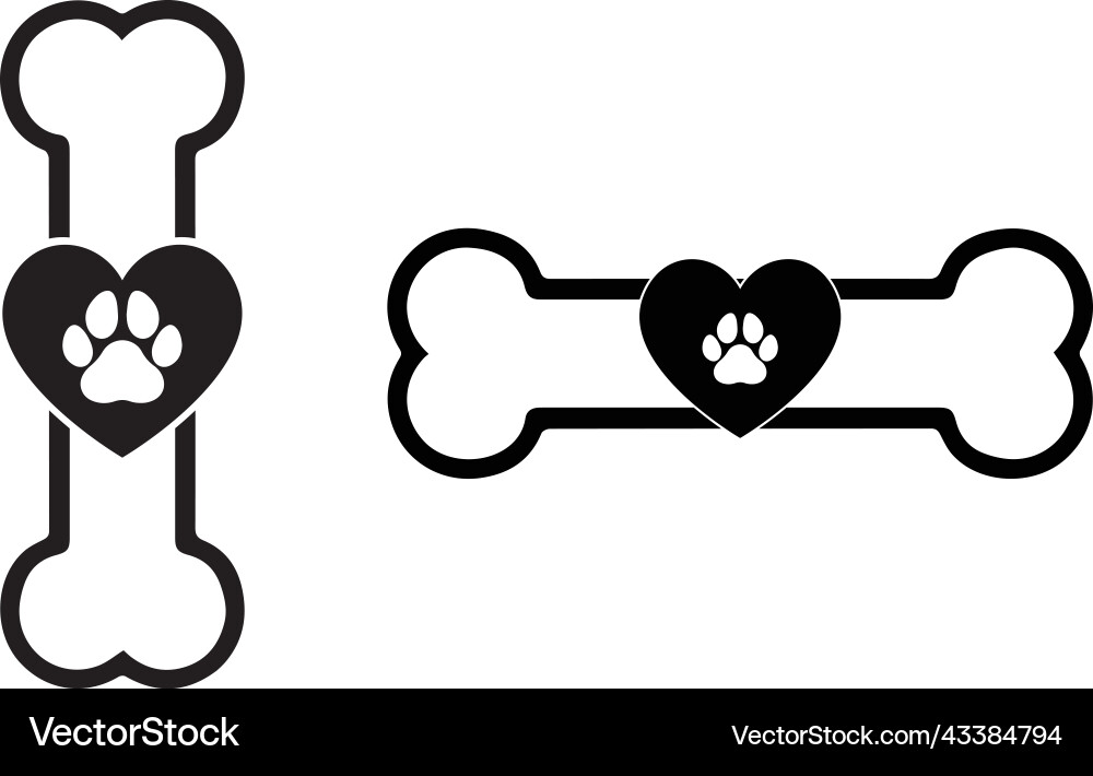 Dog bone 1 Royalty Free Vector Image - VectorStock