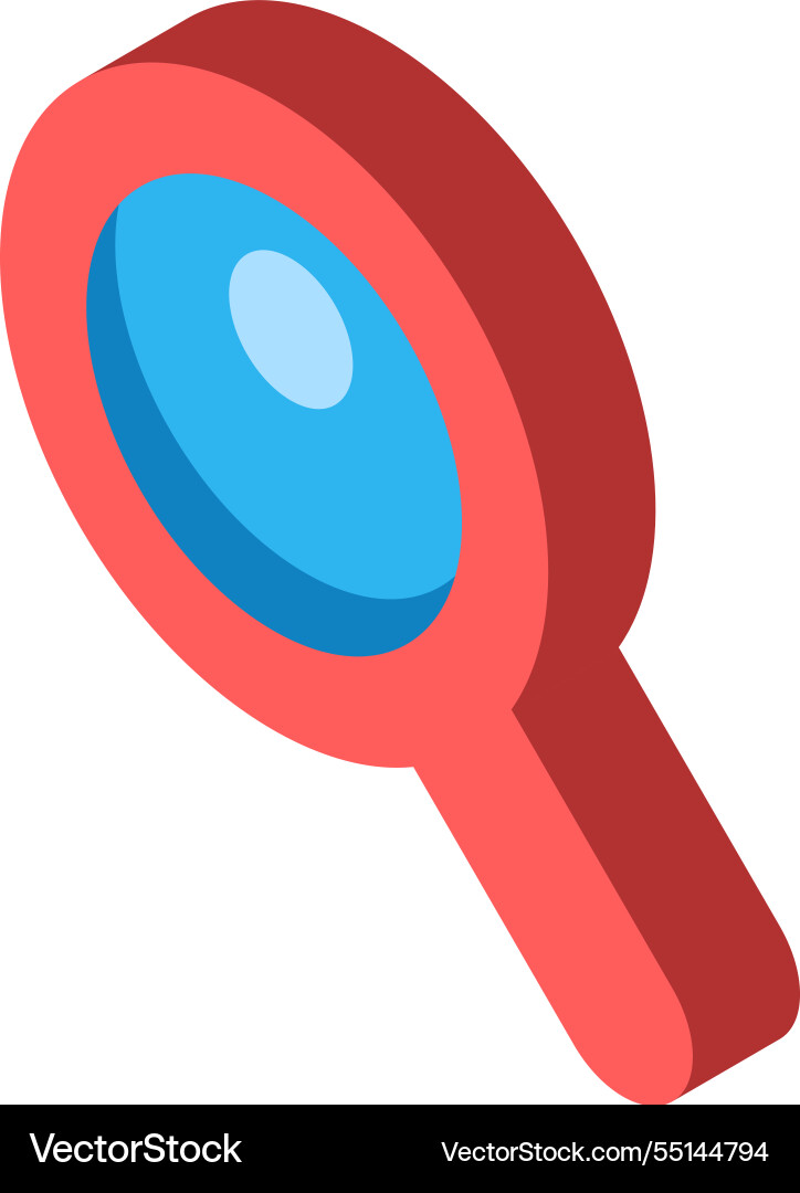 Isometric Magnifying Glass Royalty Free Vector Image