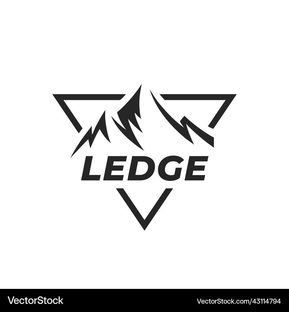 Mountain ledge logo icon Royalty Free Vector Image