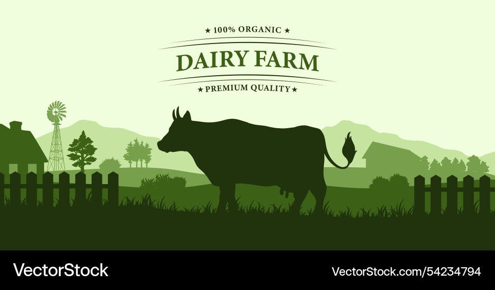 Natural farm landscape Royalty Free Vector Image