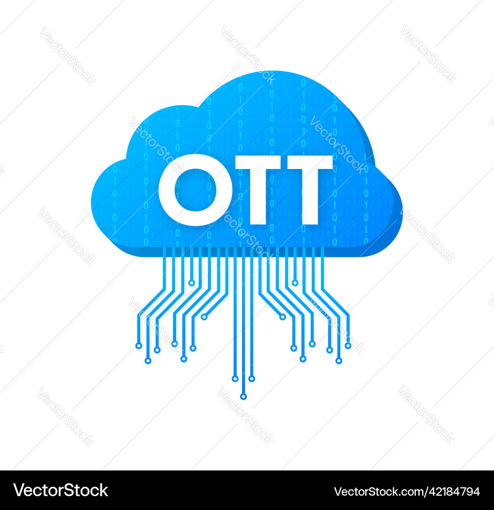Ott cloud media platform stock Royalty Free Vector Image