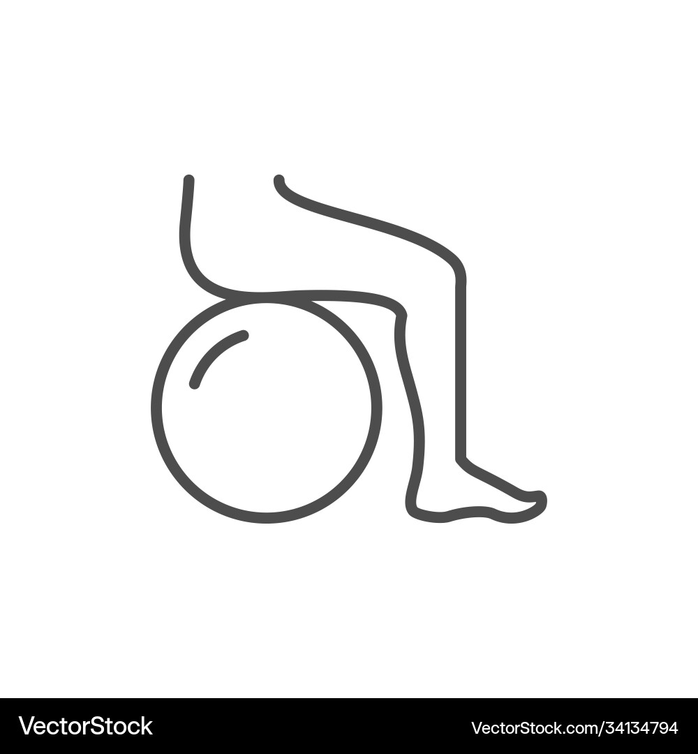 Physical therapy line outline icon Royalty Free Vector Image