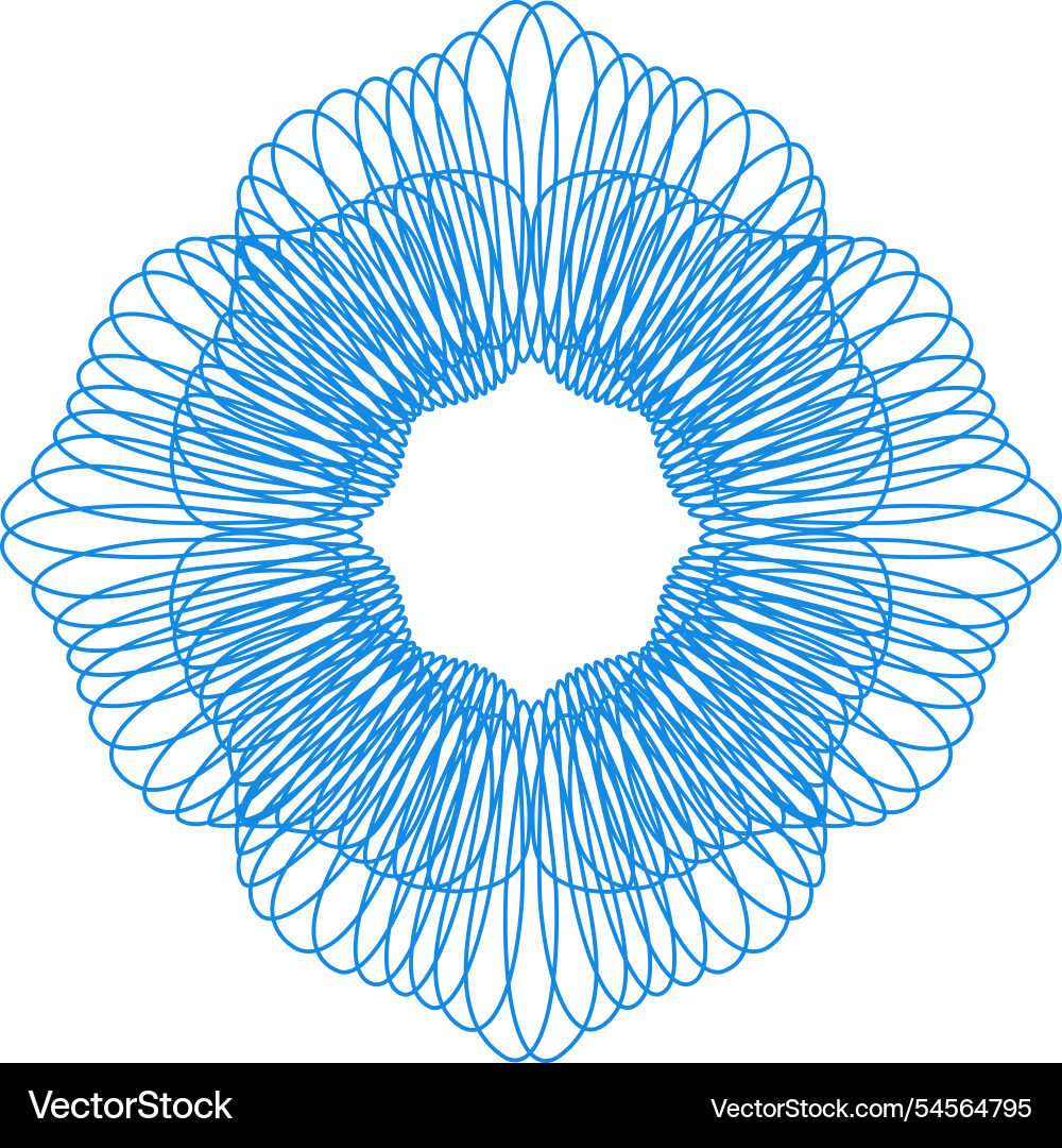 Circular rosette with hypnotic effect created Vector Image