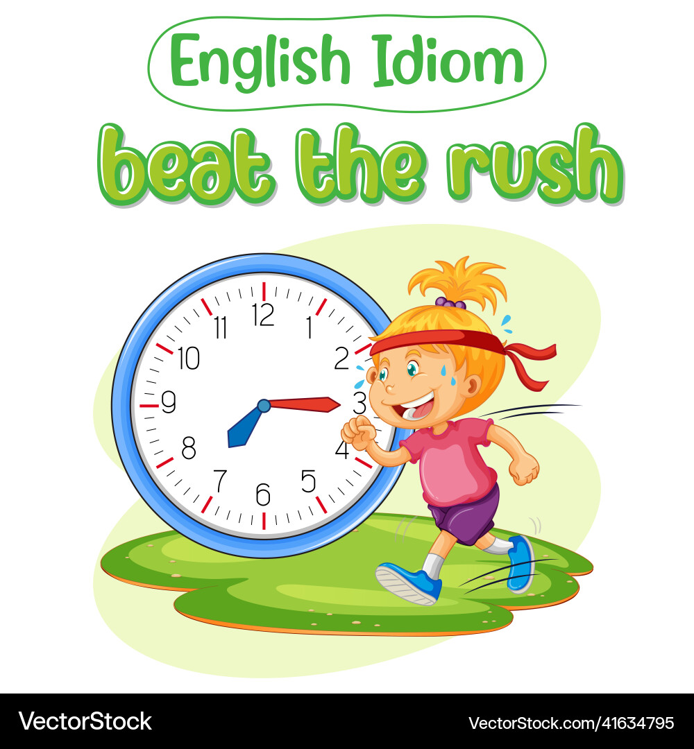 English idiom with picture description for beat Vector Image