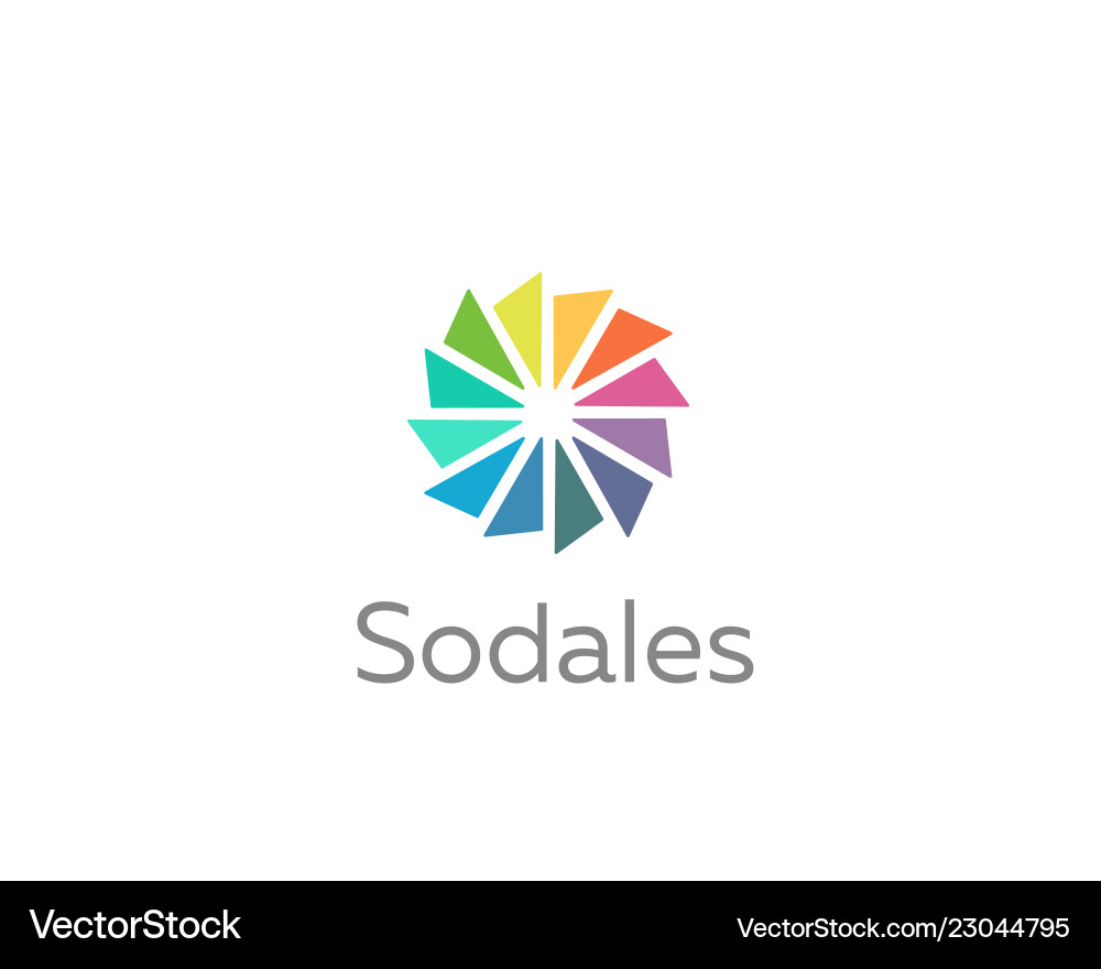 Universal parts vortex spin logo Royalty Free Vector Image