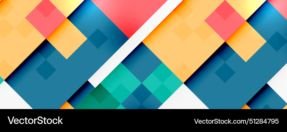 Vibrant background with geometric pattern Vector Image