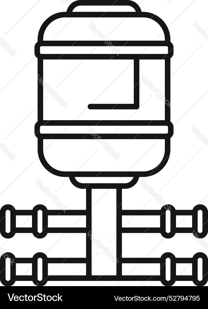 Water tank system providing clean supply Vector Image