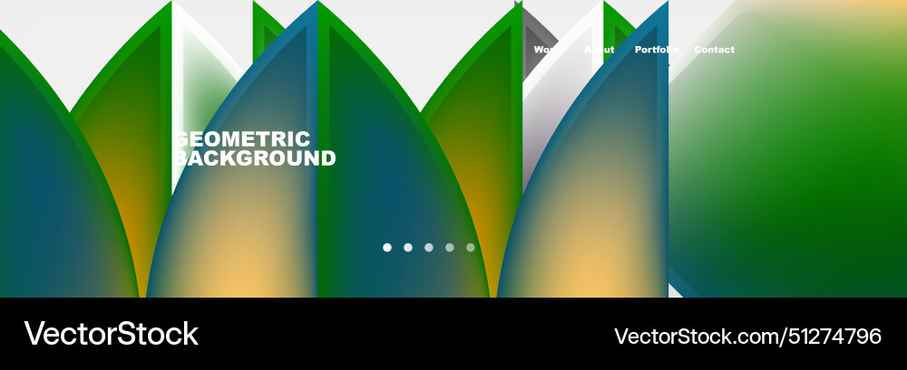 Abstract geometric shapes web design page Vector Image