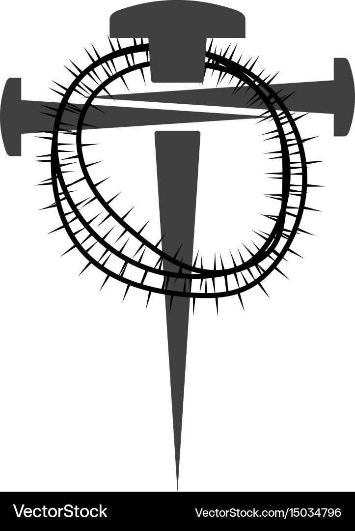 Cross of nails Royalty Free Vector Image - VectorStock