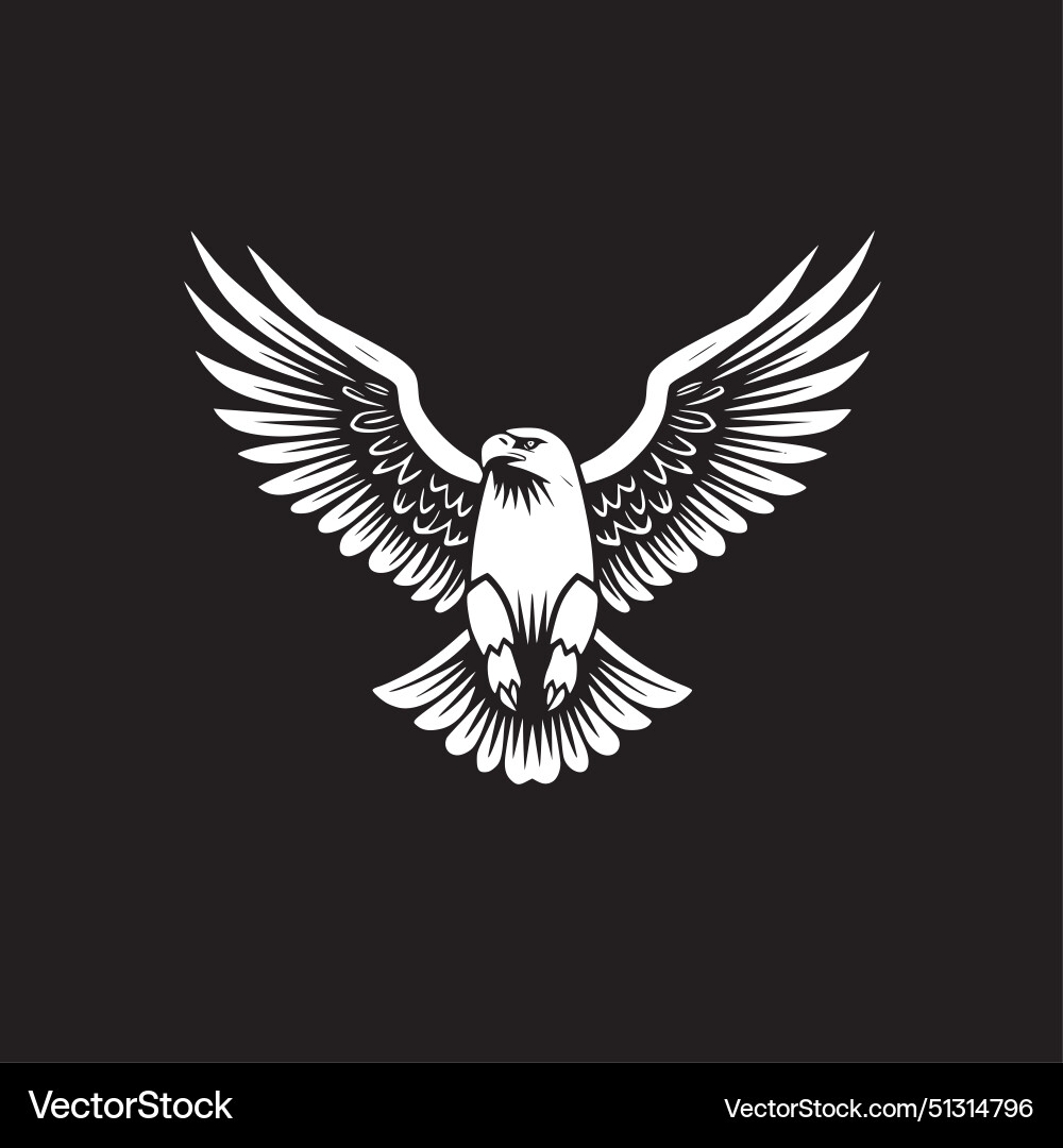 Eagle - minimalist and simple silhouette Vector Image