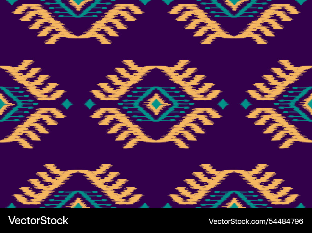Ethnic ikat seamless pattern in tribal folk Vector Image