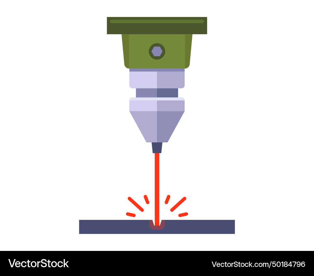 Laser machine for metal Royalty Free Vector Image