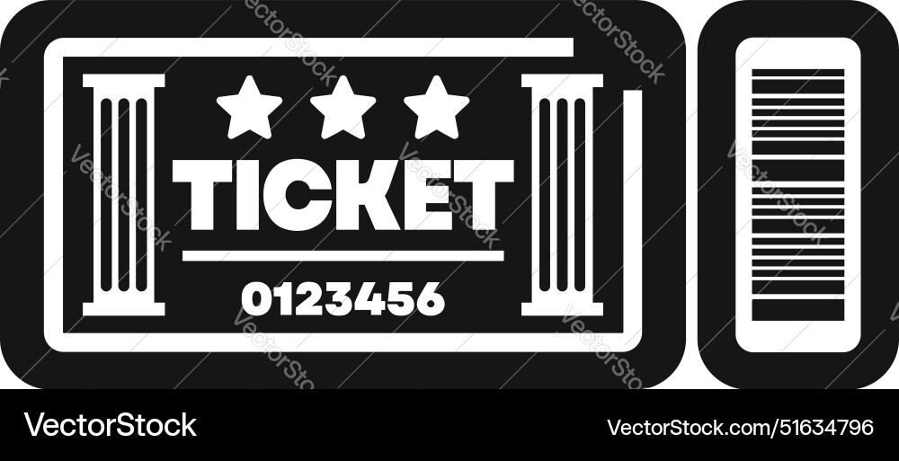 Museum ticket icon showing entry fee or cultural Vector Image