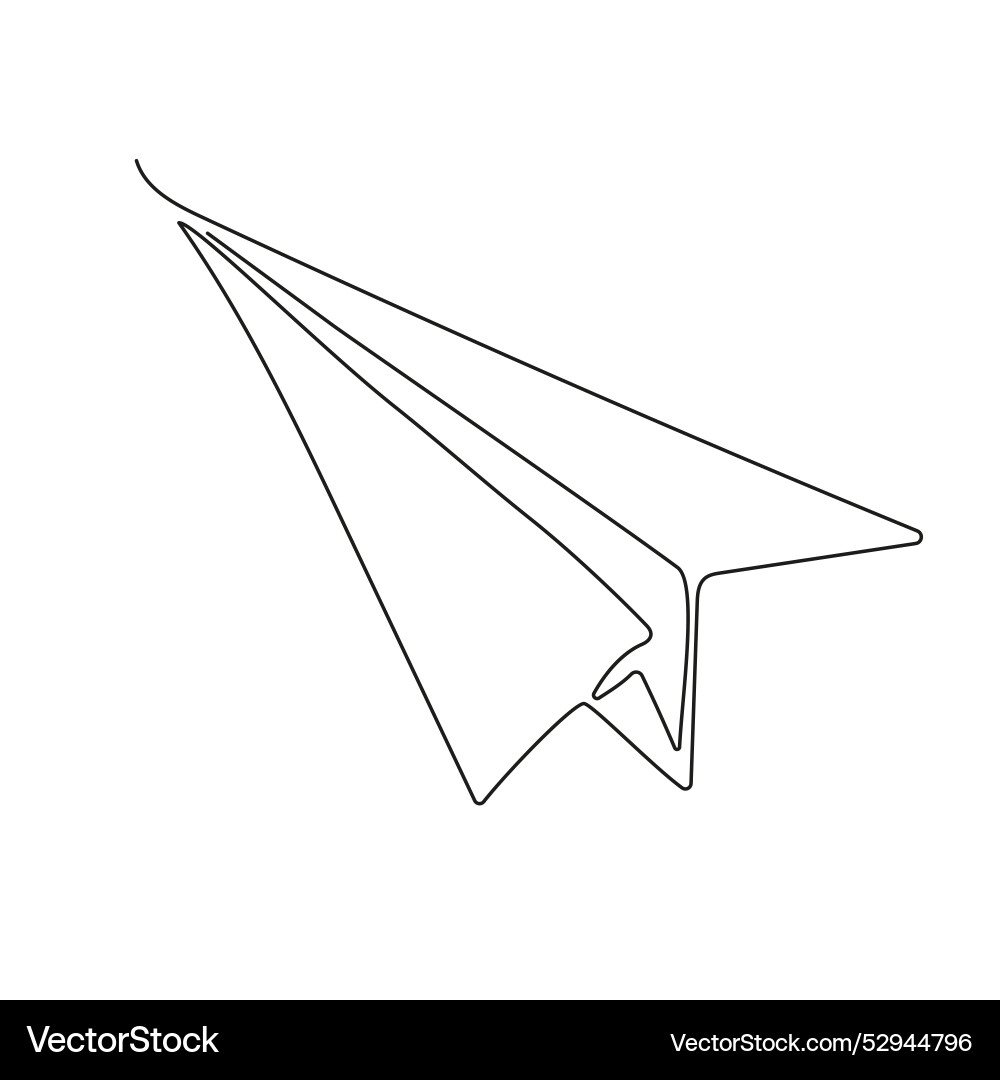 Paper plane outline origami Royalty Free Vector Image