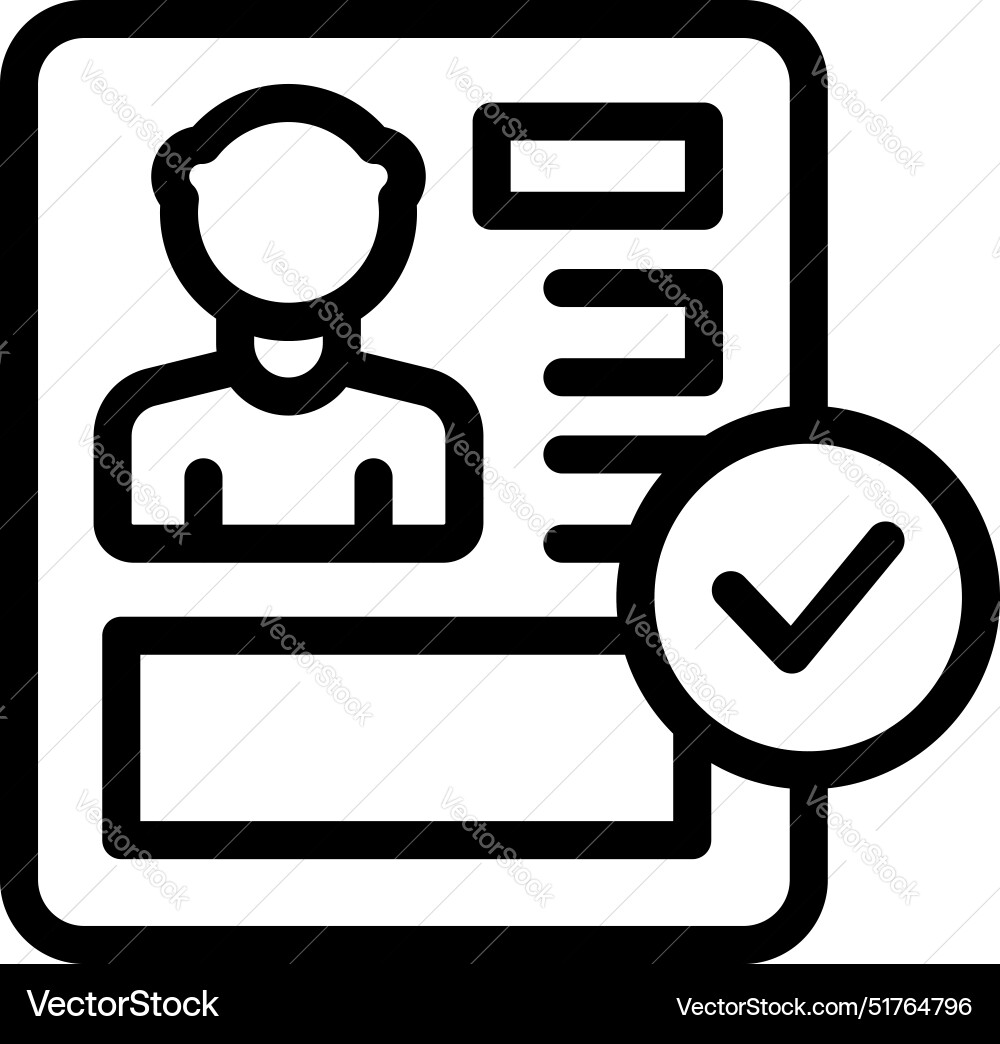 Resume getting approved with check mark symbol Vector Image