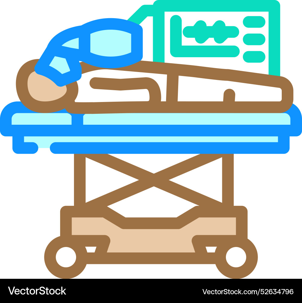 Resuscitation efforts color icon Royalty Free Vector Image