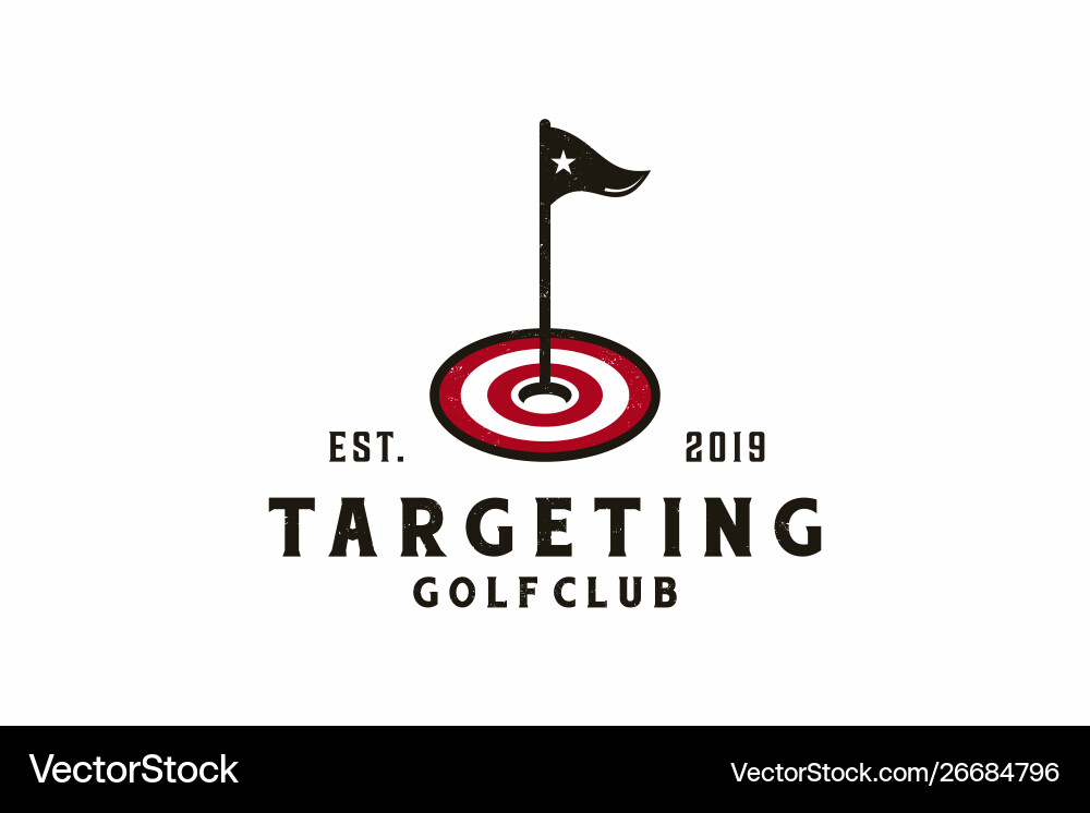 Targeting golf club logo Royalty Free Vector Image