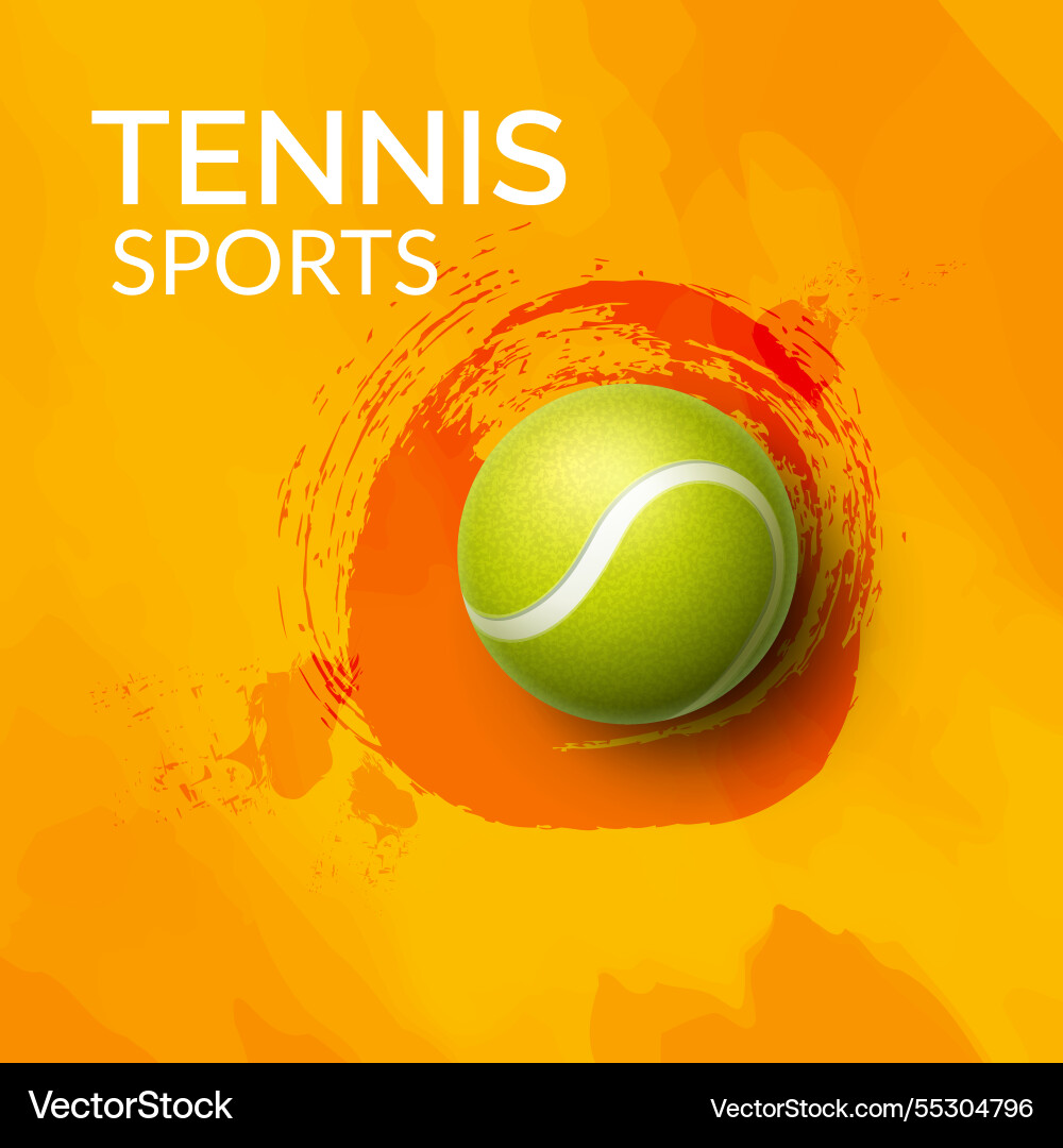 Tennis ball background sport Royalty Free Vector Image