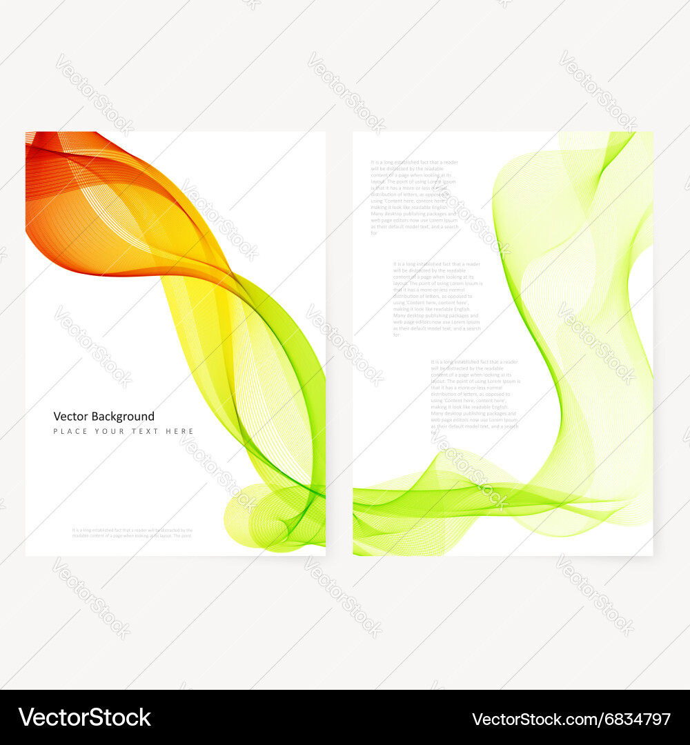 Abstract template color flyer Royalty Free Vector Image