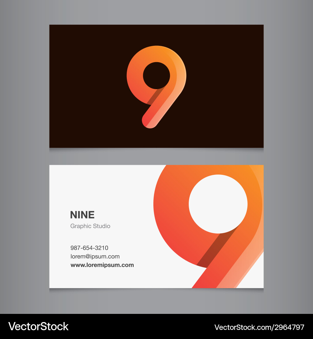Business card number 9 Royalty Free Vector Image