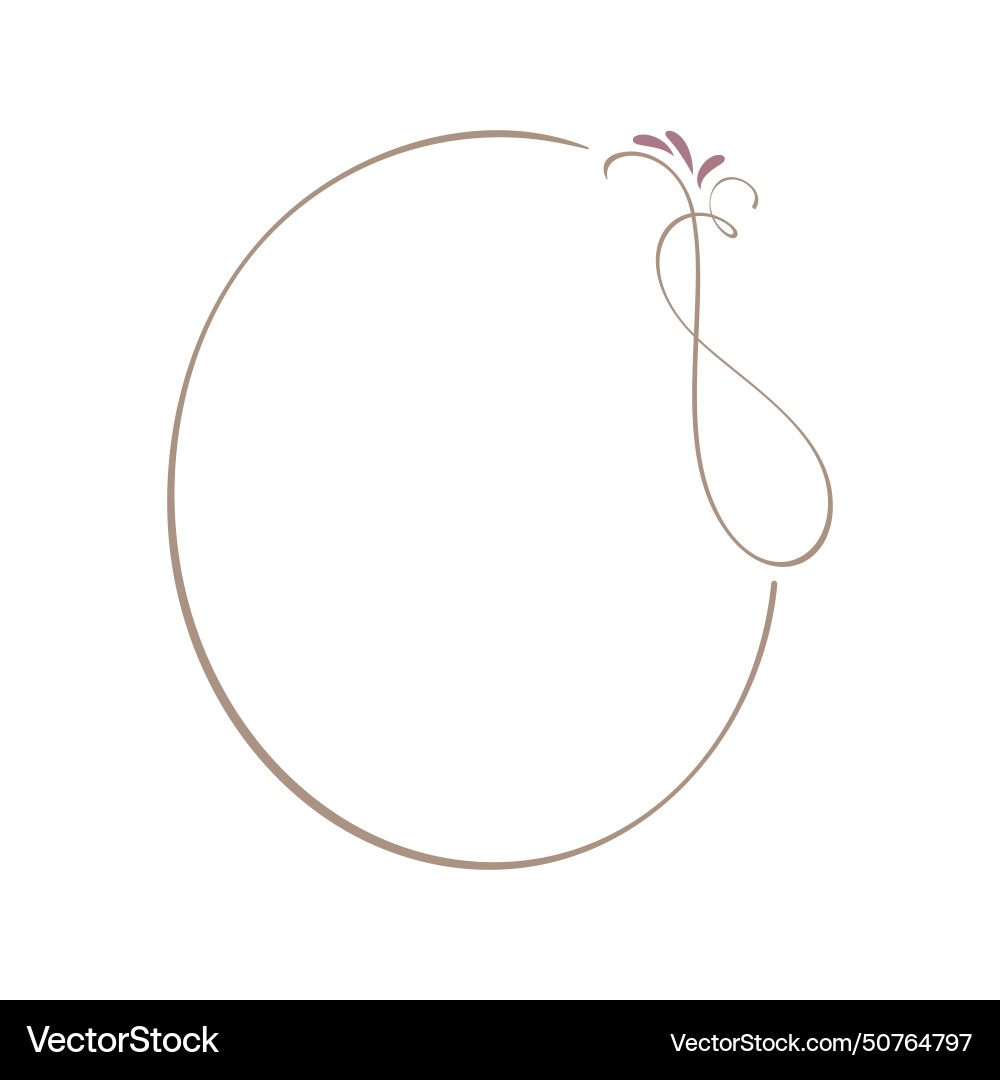 Calligraphy round quote speech frame vintage icon Vector Image