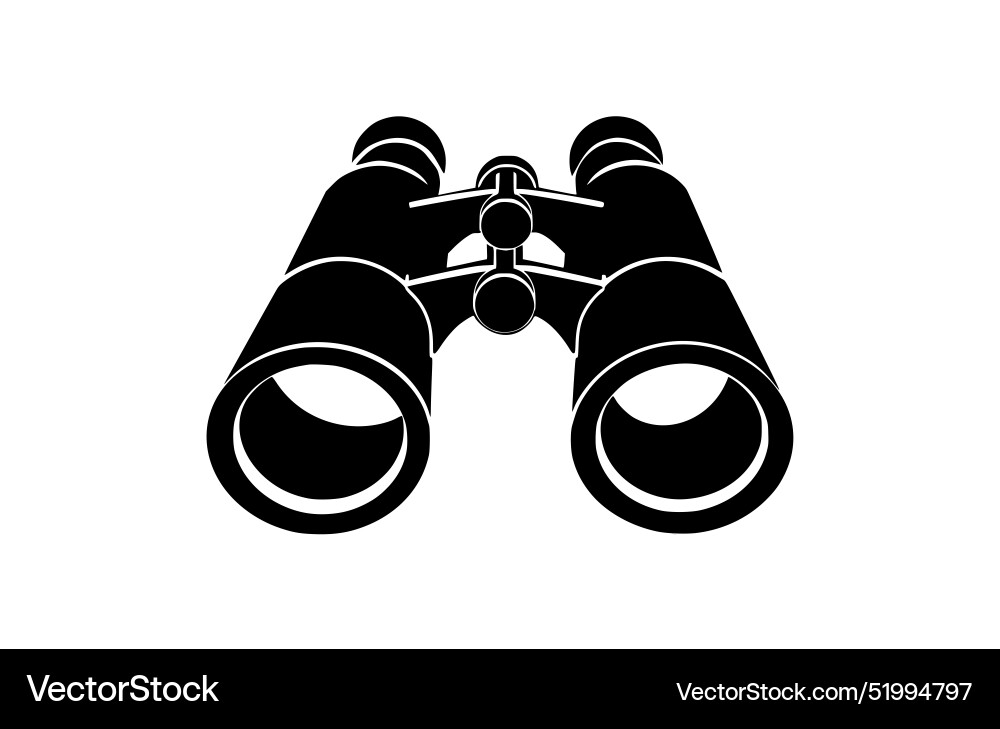 Flat binoculars icon symbol Royalty Free Vector Image