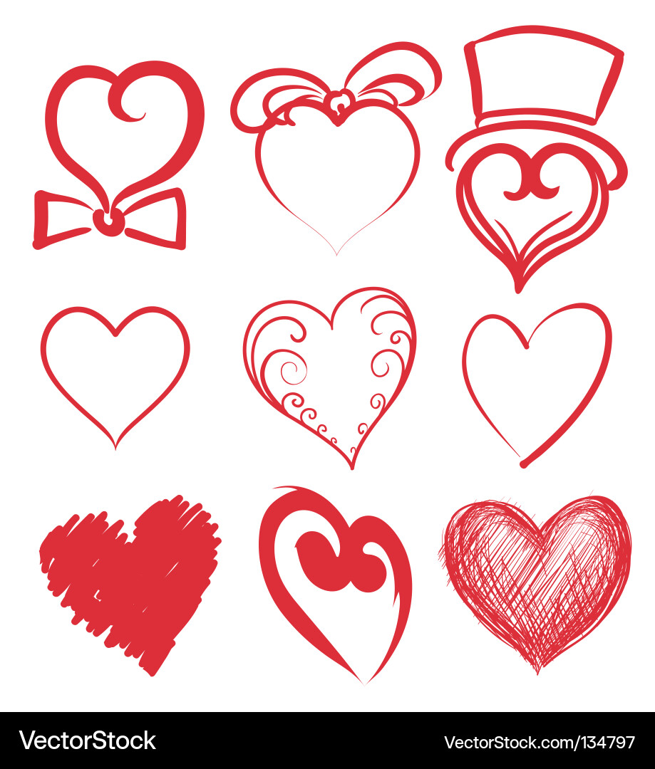 Hearts Royalty Free Vector Image - VectorStock