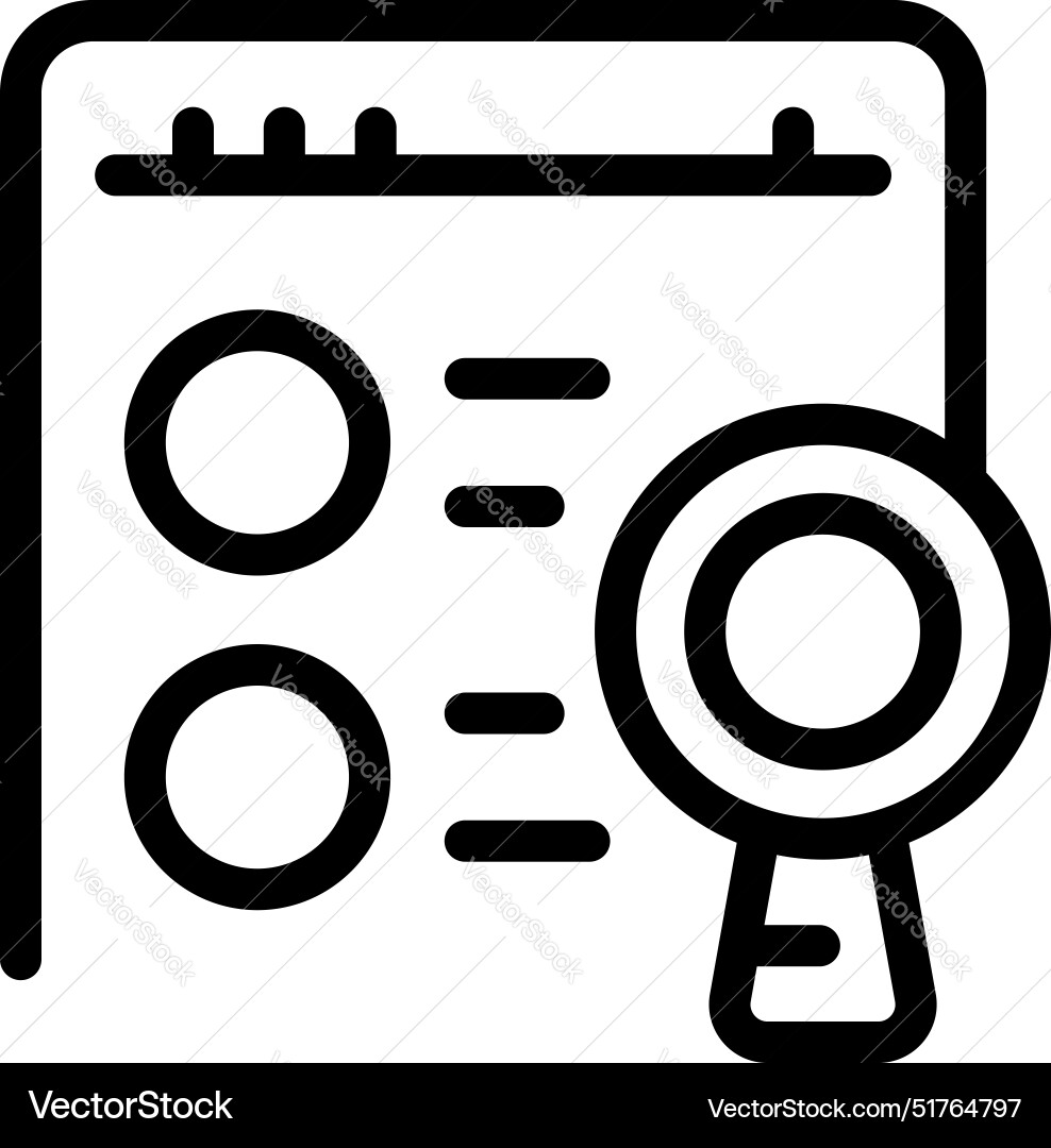 Magnifying glass analyzing website traffic data Vector Image Magnifying glass analyzing website traffic data Vector Image