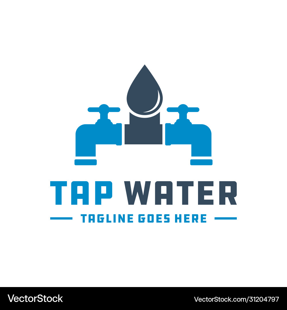 Water tap logo Royalty Free Vector Image - VectorStock