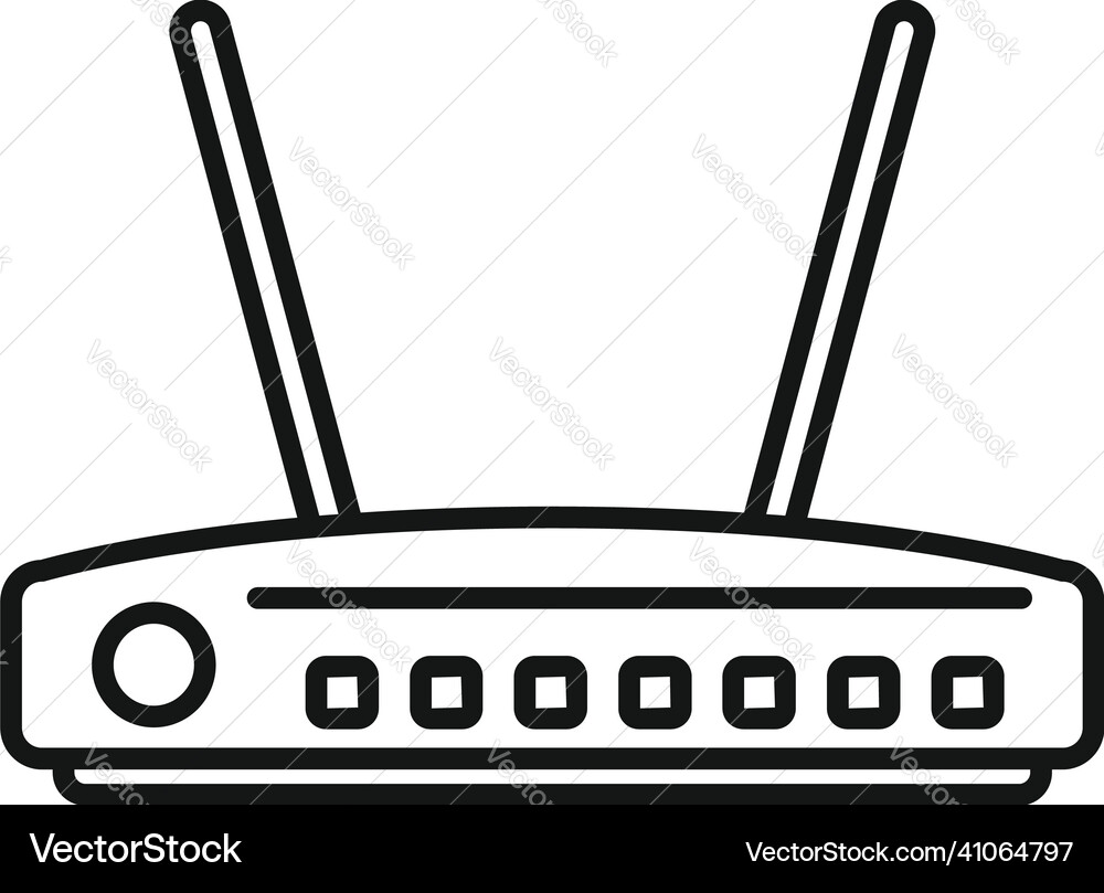Wifi modem icon outline internet equipment Vector Image