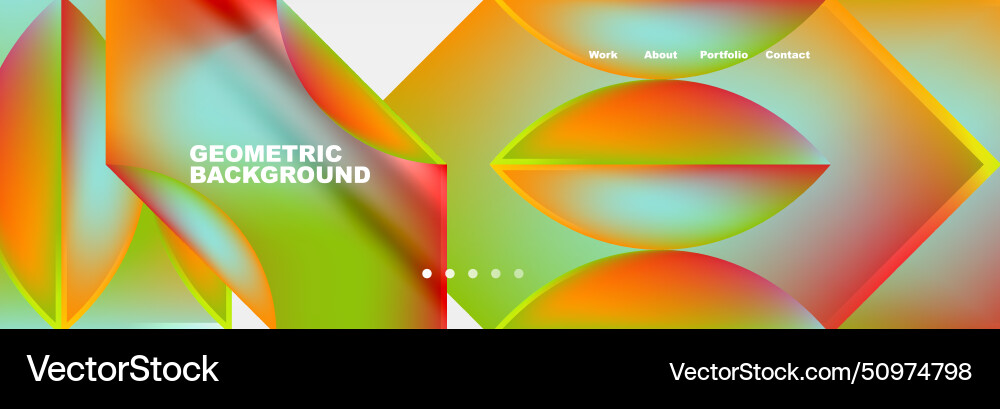 Colorful gradients with abstract geometric shapes Vector Image
