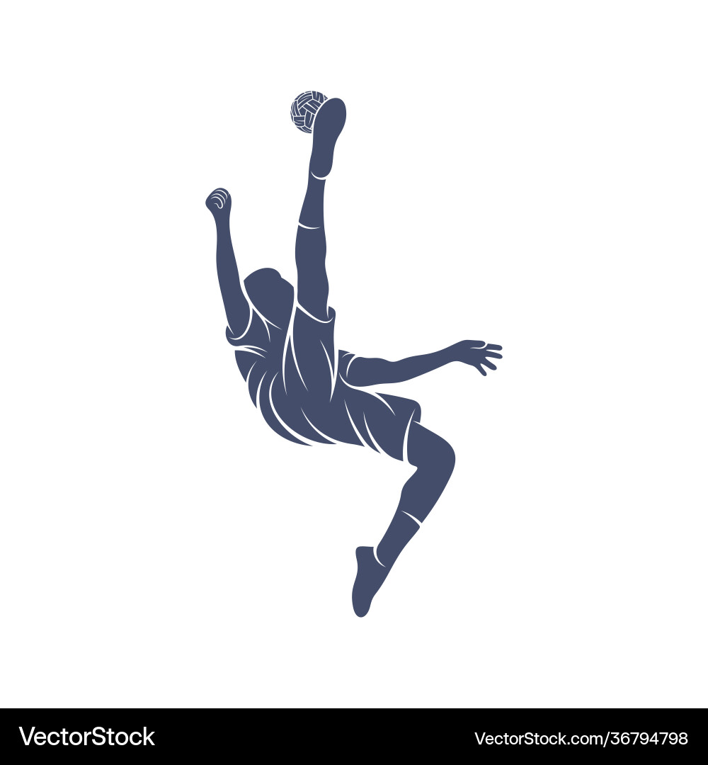 Player takraw soccer design creative Royalty Free Vector
