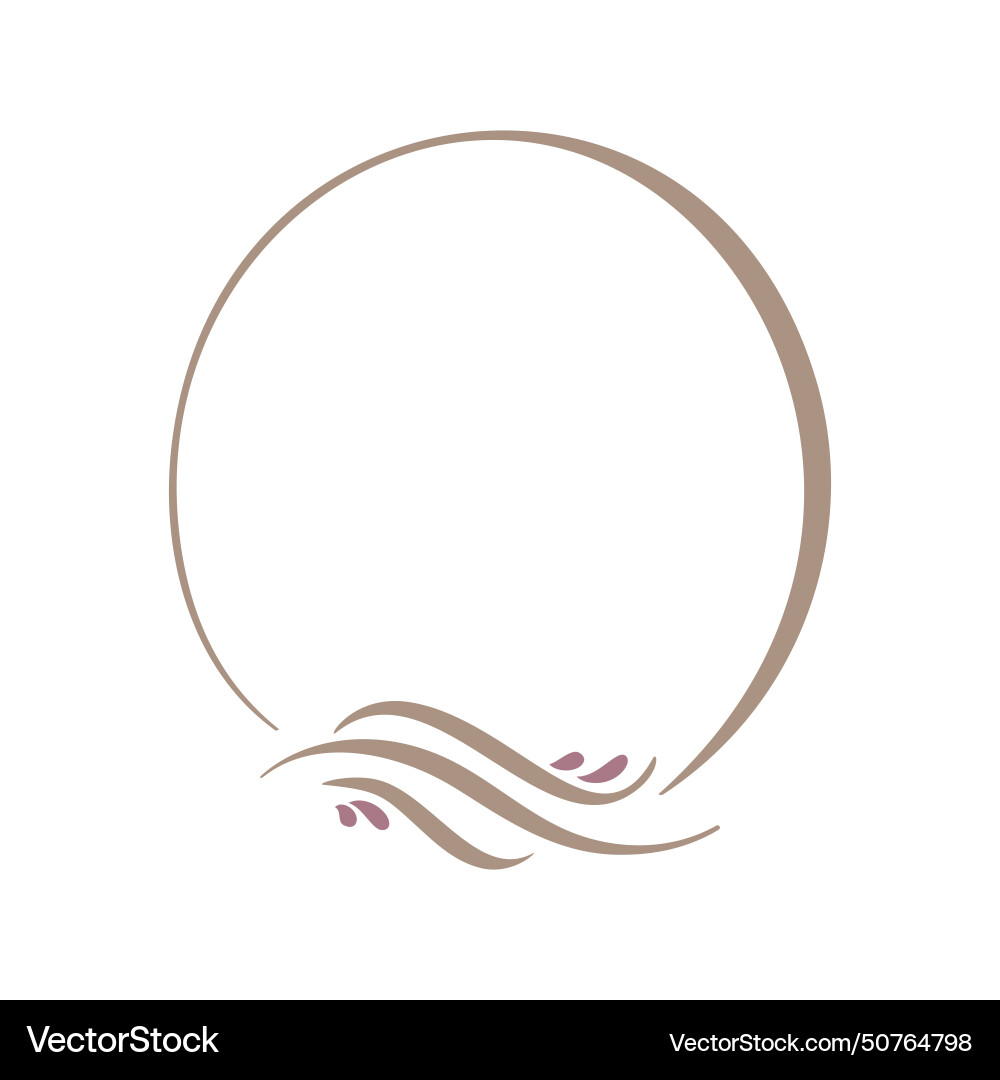 Round calligraphy quote speech frame vintage icon Vector Image