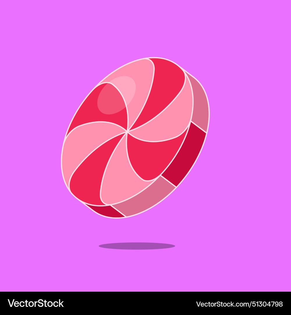 Strawberry candy icon sweet Royalty Free Vector Image