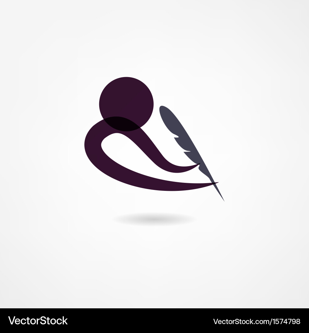 Writer icon Royalty Free Vector Image - VectorStock