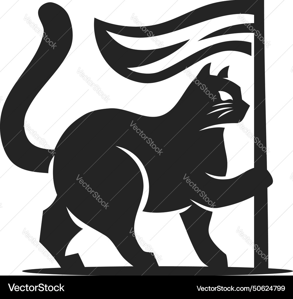 Cat logo template isolated brand identity icon Vector Image