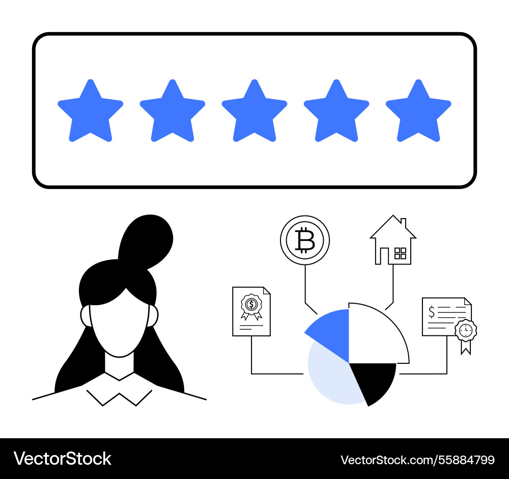 Customer feedback and financial concepts with Vector Image