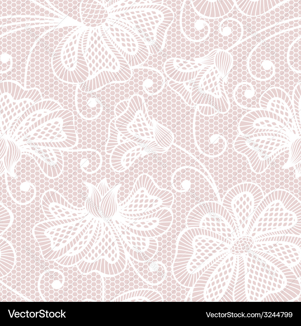 Delicate Pink Floral Lace Pattern Royalty Free Vector Image