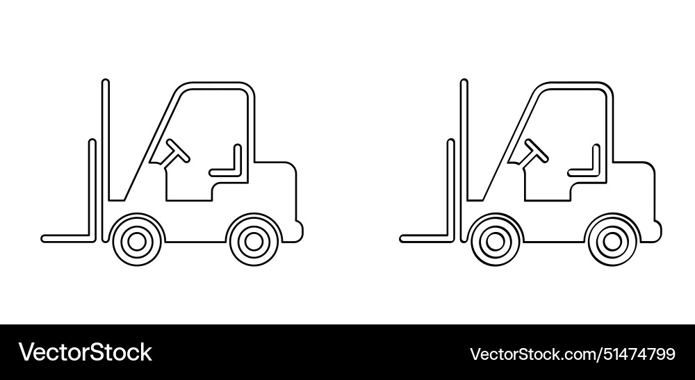 Fork truck or forklift icon cartoon Royalty Free Vector